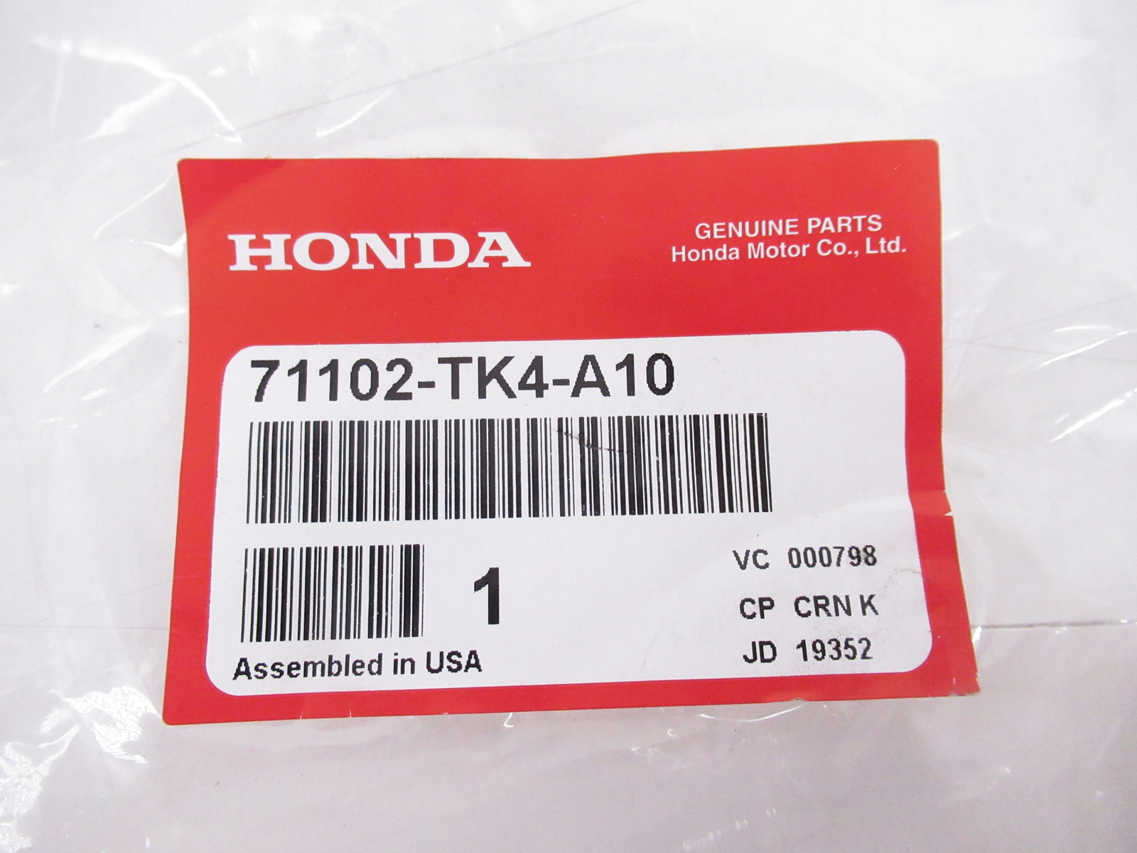 Genuine OEM Acura 71102-TK4-A10 Passenger Lower Grille Mesh 2012-2014 ...