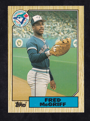 1- FRED MCGRIFF 1987 TOPPS TRADED ROOKIE CARD #74T BLUE JAYS "THE CRIME ...