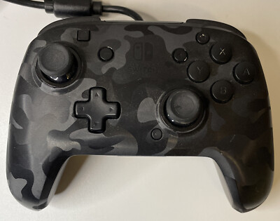 NEW Nintendo Switch PDP Face-Off Wired Pro Controller - Black Camo Free ...