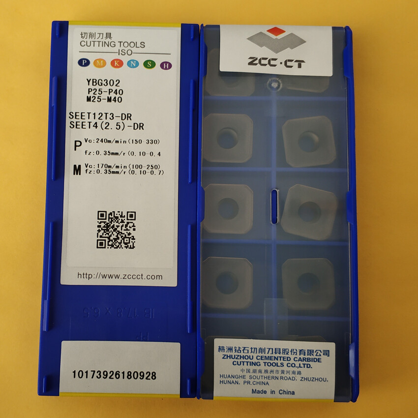 10Pcs ZCC.CT SEET12T3-DR YBG302 CNC Carbide Inserts For Steel,Stainless ...