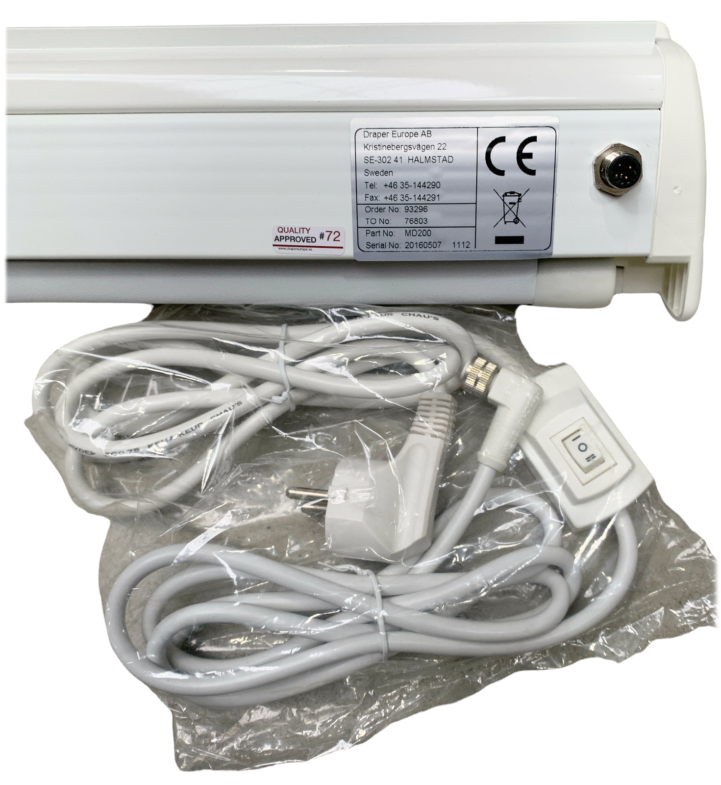 Euroscreen Diplomat Electric MD200 Leinwand NEU Motorleinwand 200x200 ...