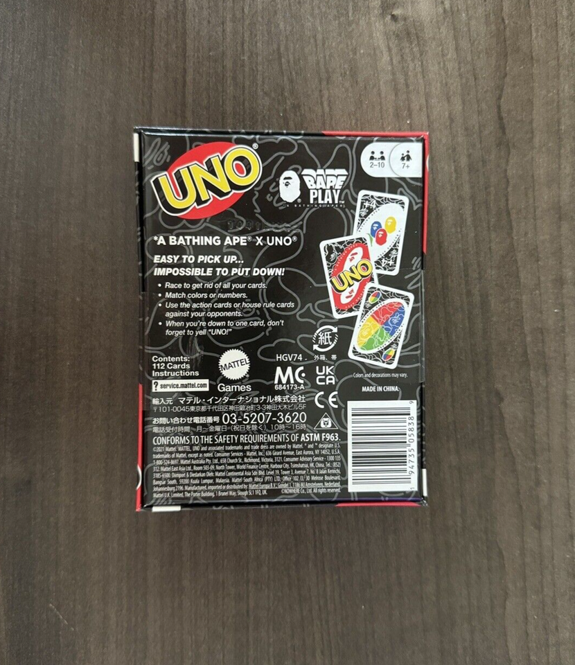 UNO x BAPE Card Game | eBay