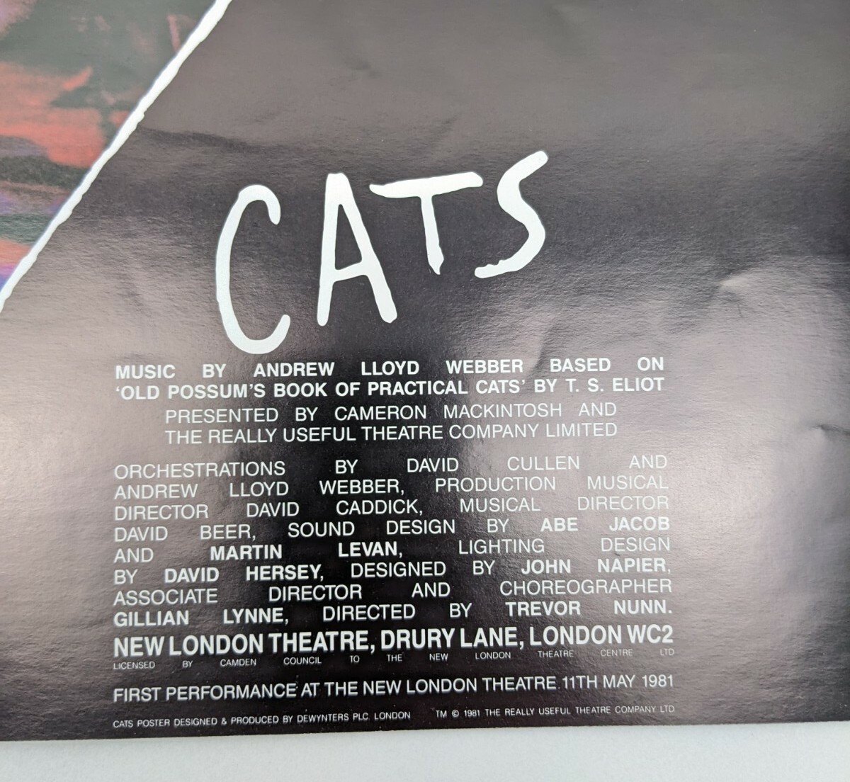 Cats Musical Souvenir Brochure London Theater 1981 1988 Andrew Lloyd ...