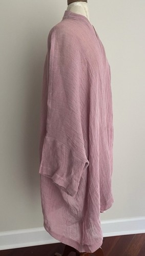 Rare / Vintage 1990s SHIRIN GUILD Muted Pink Linen Draped Cardigan ...