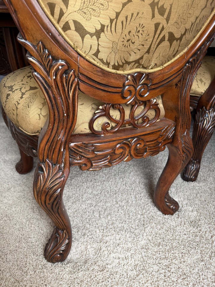 AICO Romanza Luxury Dining Set by Michael Amini In Noble Bark | eBay