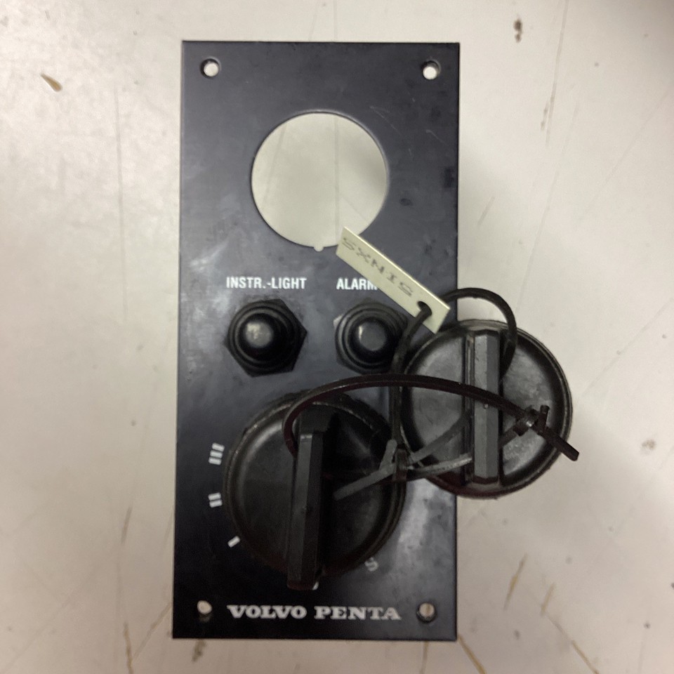 VOLVO PENTA STARTER SWITCH PANEL with INSTR.-LIGHT SWITCH & ALARM TEST ...