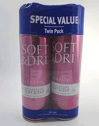 2 SOFT & DRI Classic SIGNATURE SOFT SCENT Antiperspirant Deodorant ...
