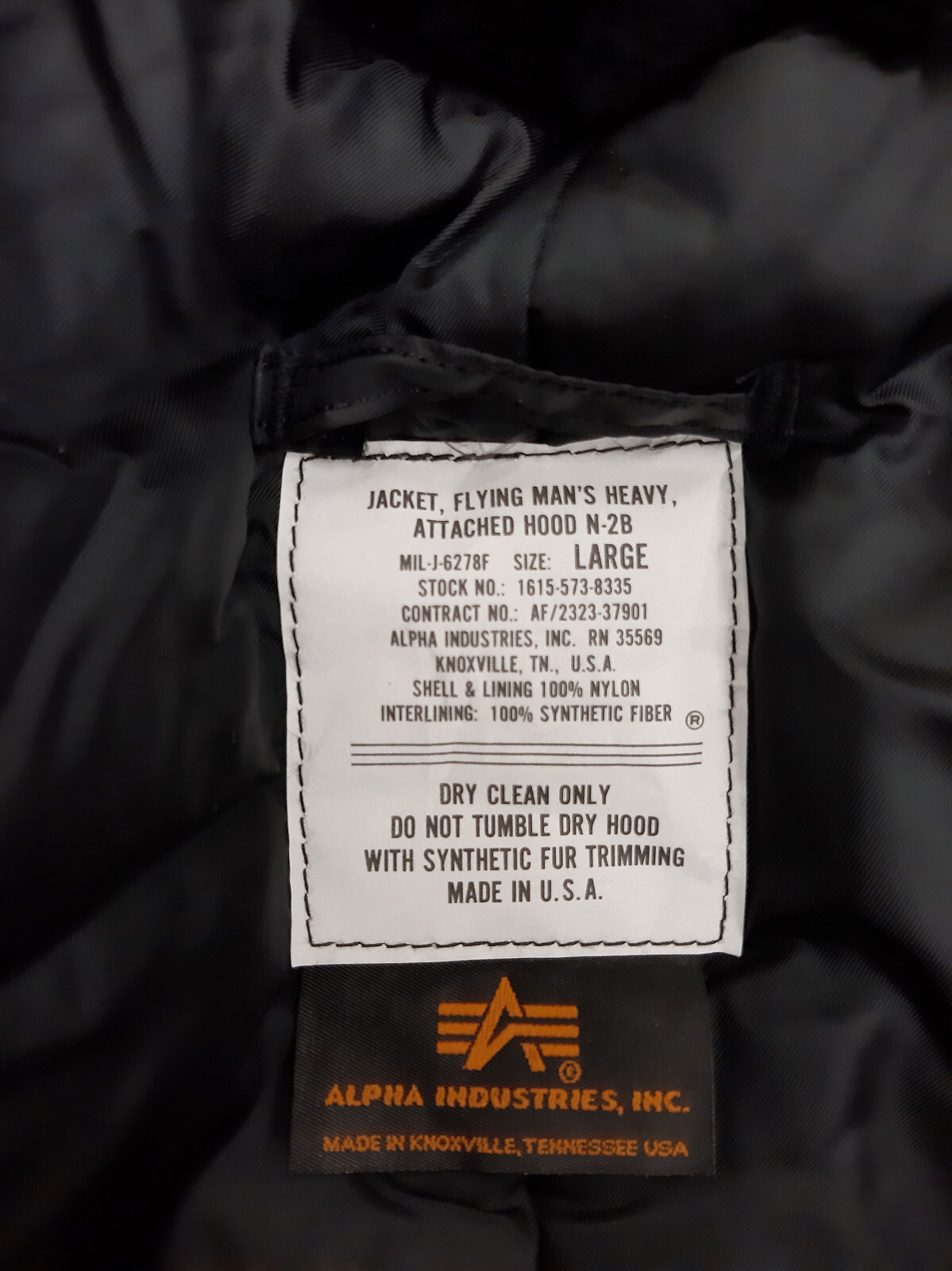 Genuine Military N2B Parka Army Jacket US Alpha Industries Air Force ...