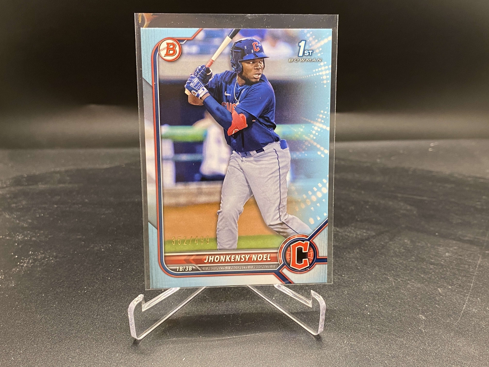 Jhonkensy Noel 2022 Bowman Prospects Sky Blue BP-2 /499 Guardians 1st ...