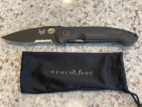 Benchmade 745 SBK "MINI Dejavoo" *Bob Lum* Black Anodized Serrated ...