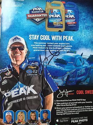 John Force Signed Autographed Magazine And Hero Card , See Both ...