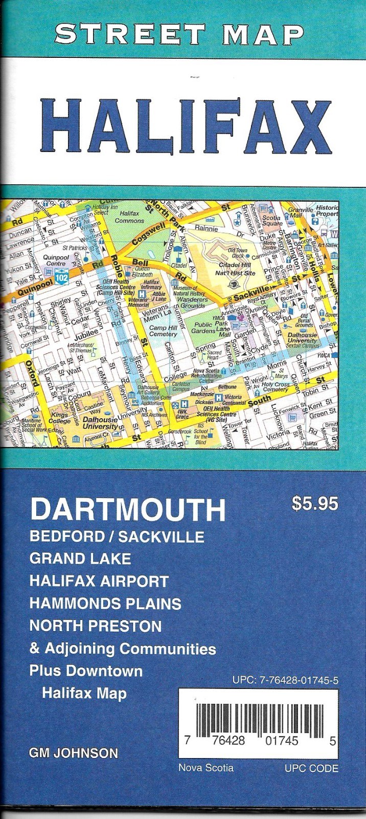 Street Map of Halifax, Nova Scotia, Canada, by GMJ Maps | eBay