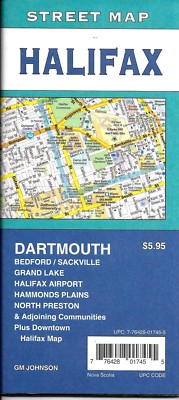 Street Map of Halifax, Nova Scotia, Canada, by GMJ Maps | eBay