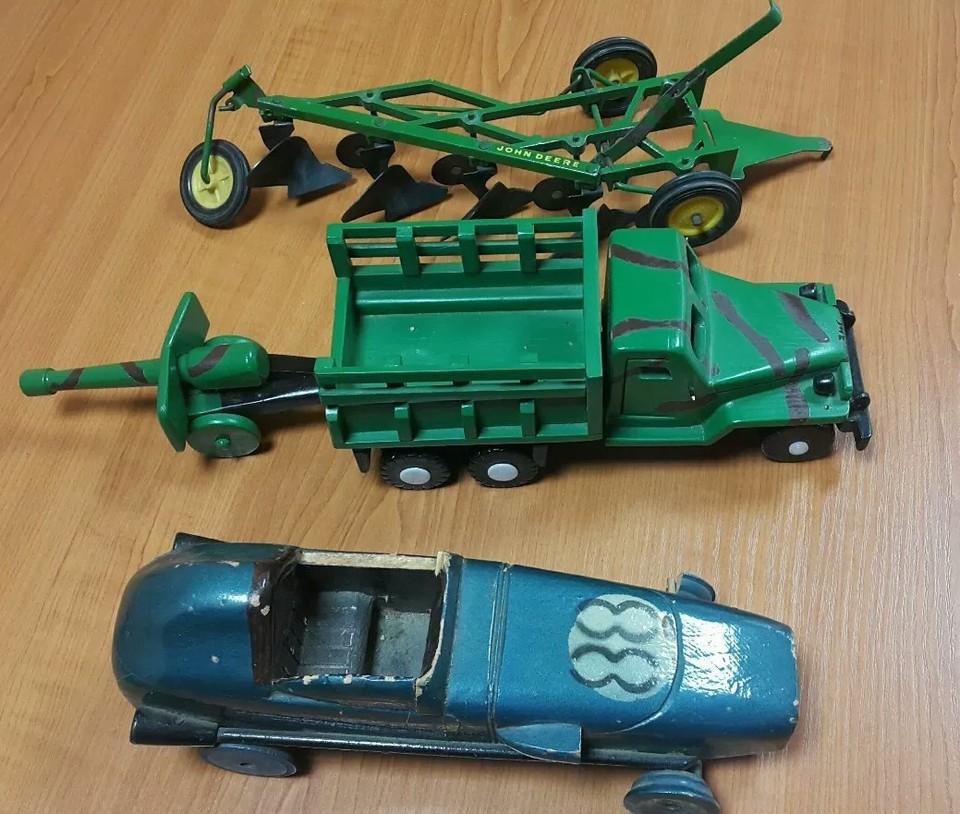 VINTAGE SPEED BOAT TOY MODEL HANDMADE WOOD METAL LARGE HEAVY PARTS | eBay