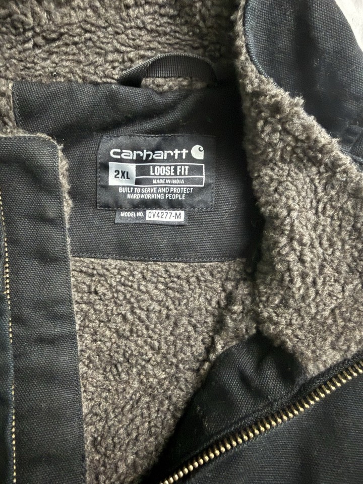 Carhartt Men's Loose Fit Sherpa Lined Vest Black 2XL Model OV4277-M | eBay