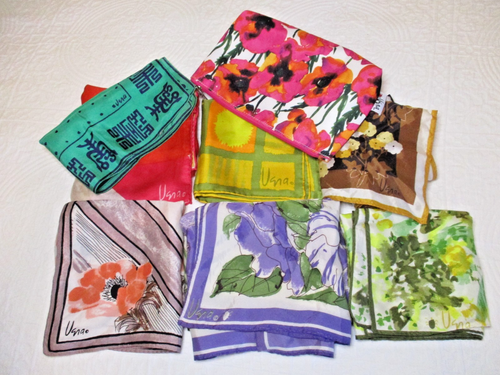 Vera Neumann Scarves in Poppies Flower Bag Mixed Lot 8 pcs. | eBay