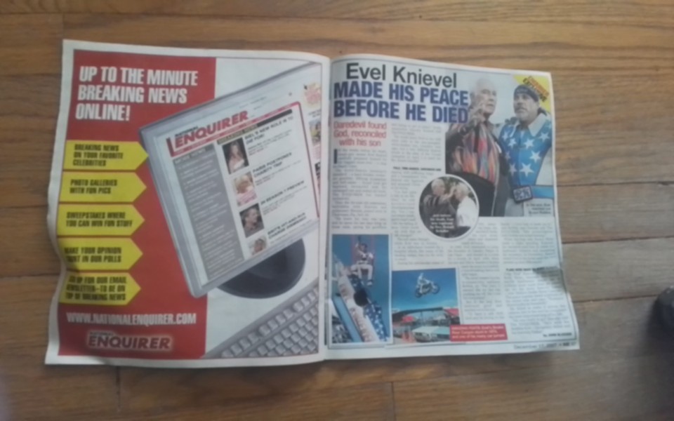 National Enquirer,Dec. 17,2007-Evel Knievel!Stacy Peterson!Katie Holmes ...