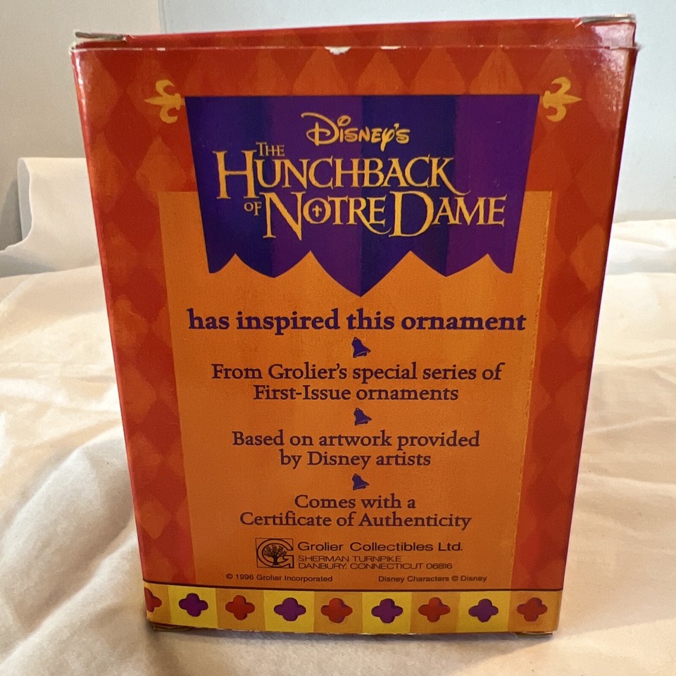 Vtg Disney Grolier Christmas Ornament Collection Quasimodo Hunchback ...
