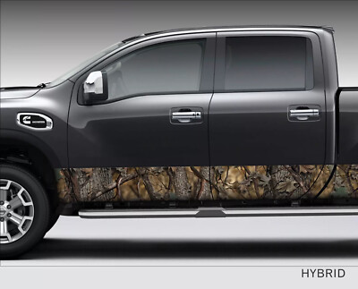 Camo "Hybrid" Hunting Camouflage Rocker Panel Decal Wrap Kit For Truck ...