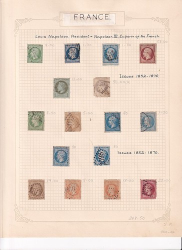 FRANCE.... Collection on page 1850-70s. 16 used stamps. | eBay