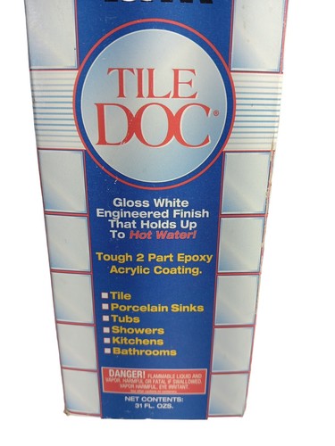 54020k Tile Doc Epoxy Acrylic Coating 2 PT Kit XIM Products Gloss White ...