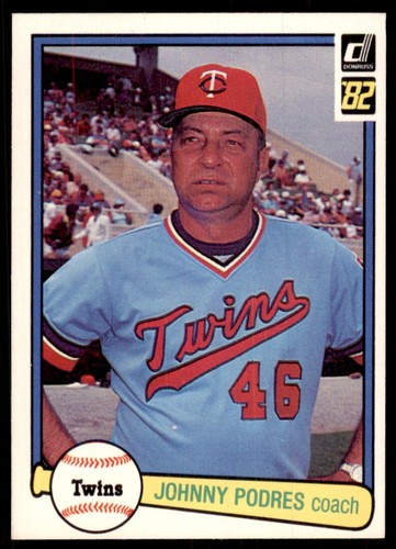 1982 Donruss Baseball Card Johnny Podres Minnesota Twins #566 | eBay