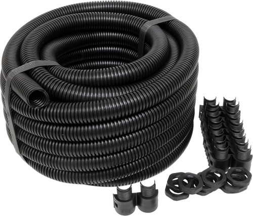10 Metre 20mm Flexible Conduit Tube Contractor Pack with 10 Glands and ...