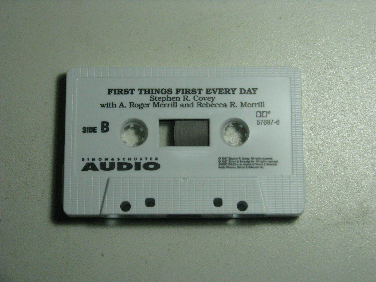 FIRST THINGS FIRST EVERY DAY by Stephen R Covey 1997 Audio Tape ...