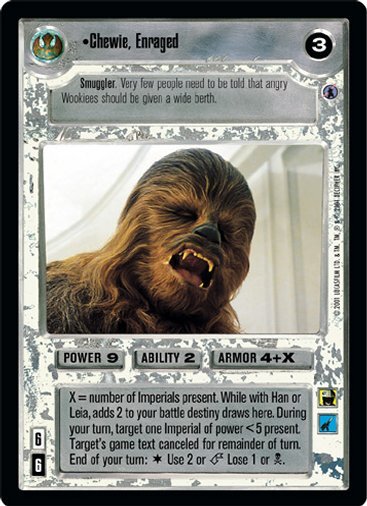Chewie, Enraged [choose cond.] REFLECTIONS III 3 PREMIUM star wars ccg ...