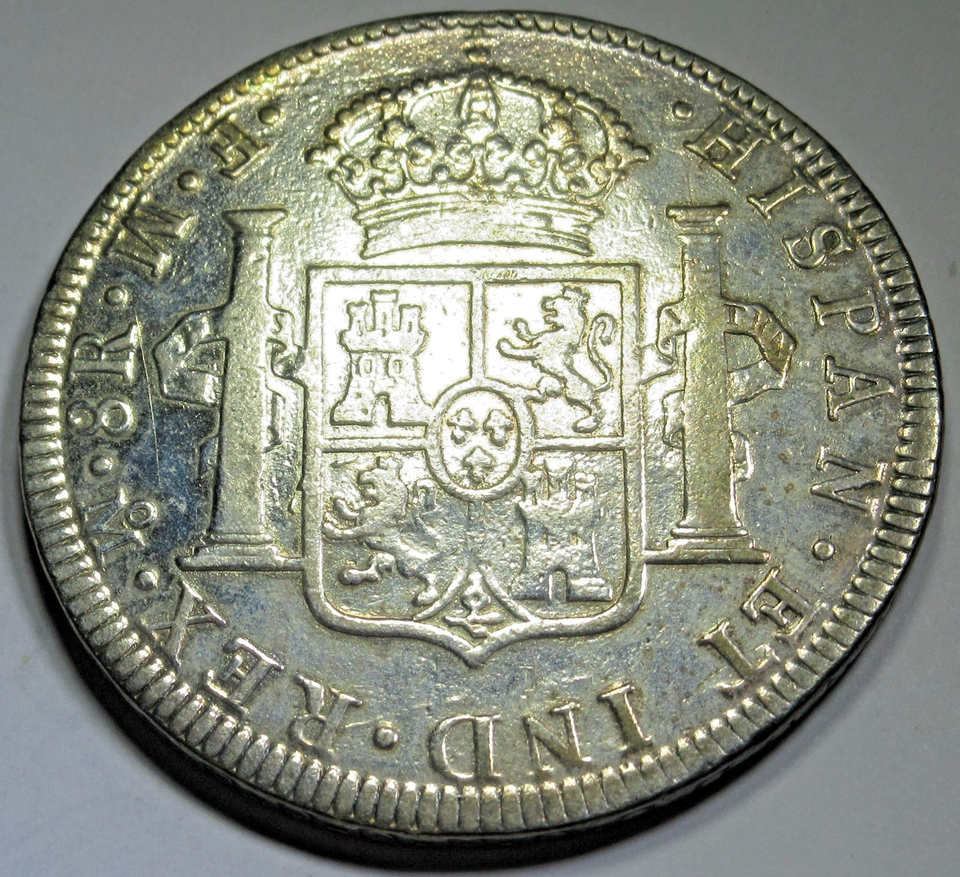 1772 Inverted FM Silver 8 Reales Genuine 1700's Spanish Dollar Pirate ...