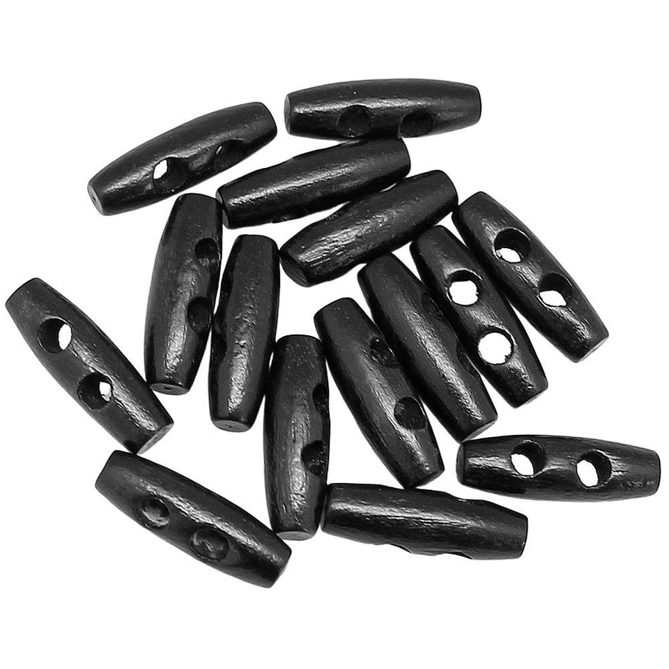 15 Pcs/lot 30mm Wooden Toggle 2 Holes Coat Buttons for Clothing Sewing ...