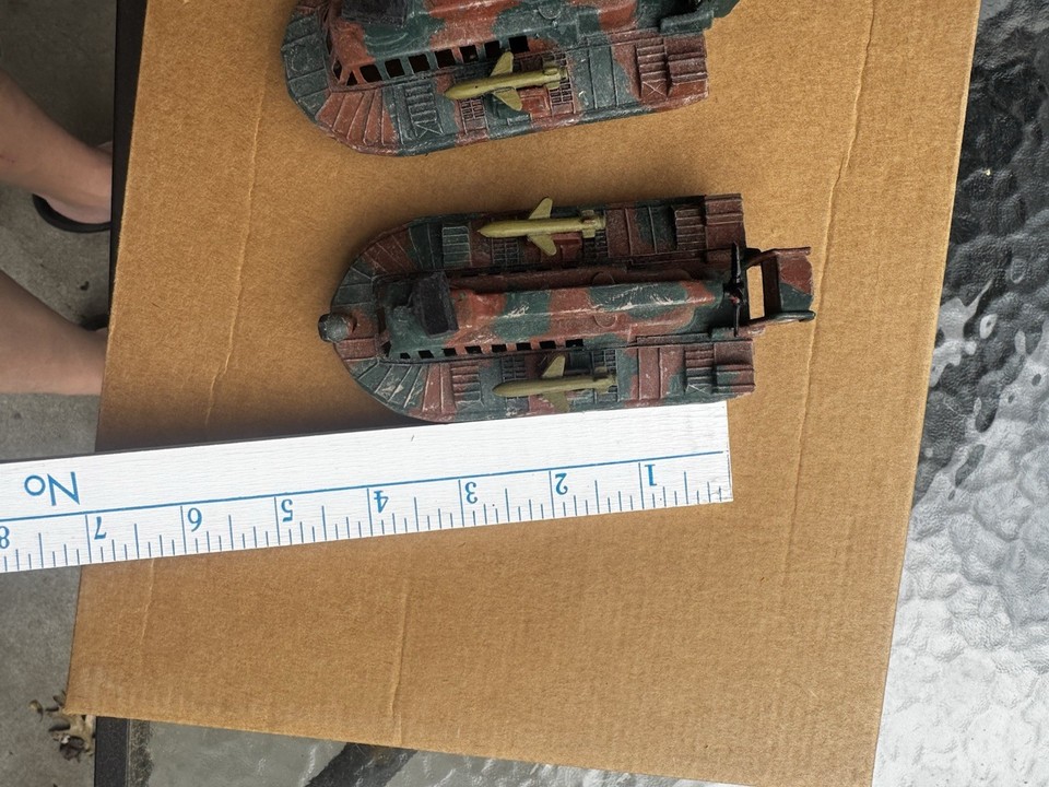 lot of 3: unbranded Green Camo Plastic Hovercraft Missile Boat Toy ...