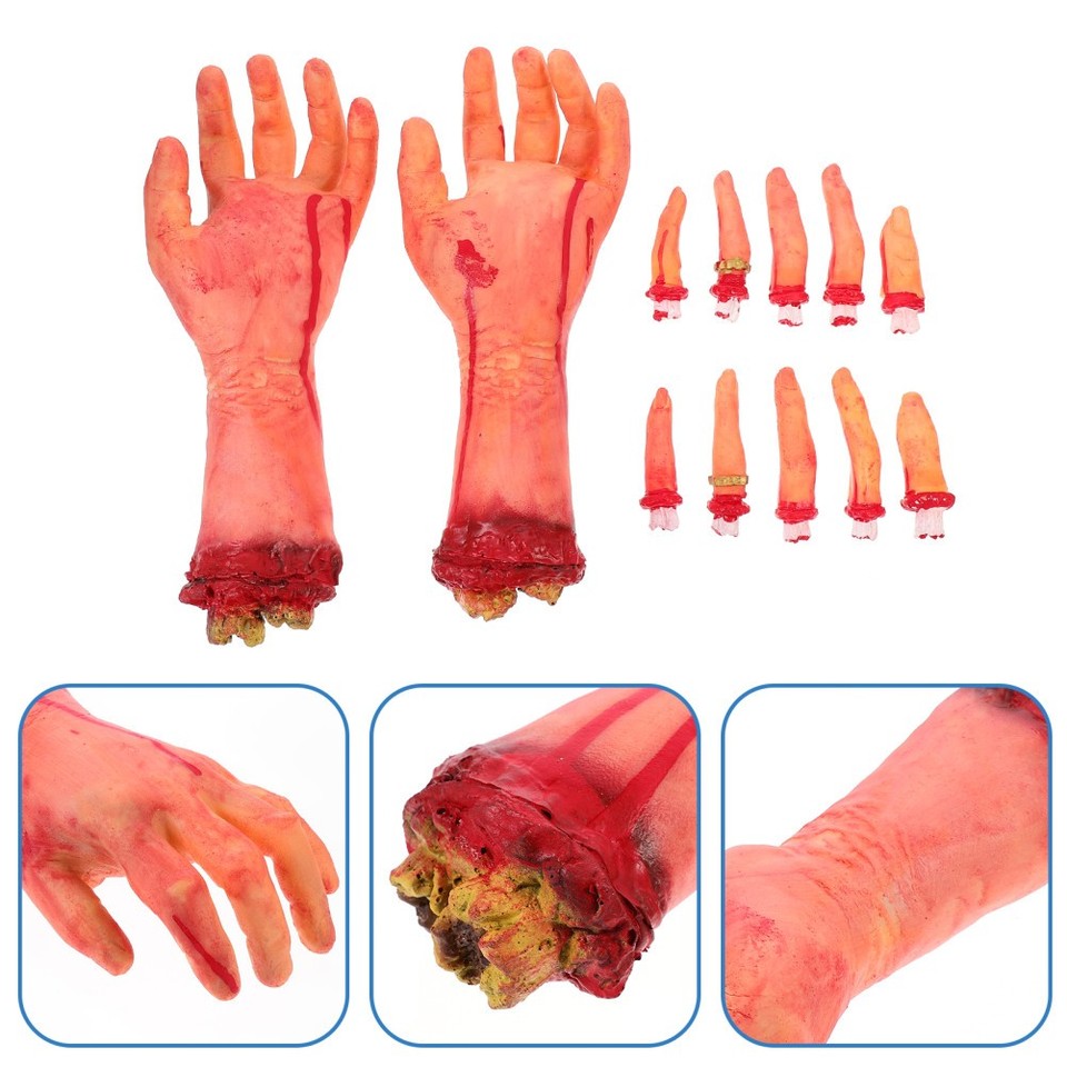 1 Set Severed Fake Hands Horror Props Haunted House Decorations | eBay ...