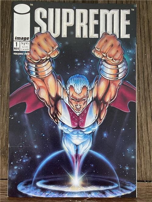 Supreme, Issue 1, vol 2, Silver Foil Variant Cover, Vintage, Image ...