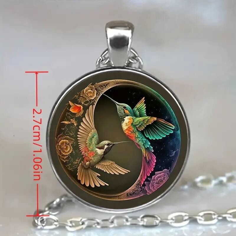 Hummingbird Tai Chi Charm Lucky Pendant Necklace Fashion Colorful Gift ...