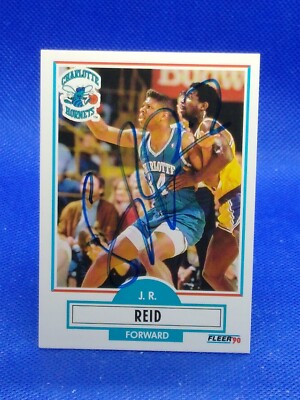 AUTOGRAPH J.R. Reid 1990-91 Fleer #20 AUTO | eBay