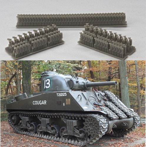 1:72 sherman tank track links upgrade set 3d printed 16k accessories ...
