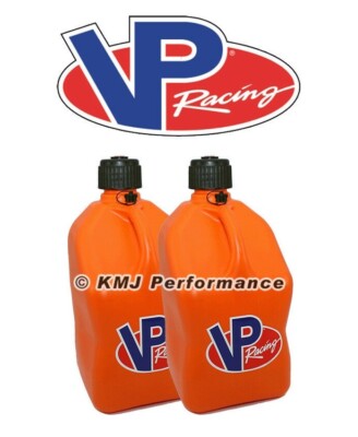 VP Fuel 2 Pack Orange 5 Gallon Race Fuel Jug Gas Can Alcohol Dirt Oval ...