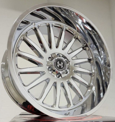 4 NEW 24x12 Hardcore HC105 Wheels -44 Chrome 6x5.5 Chevy 6x139.7 GMC ...
