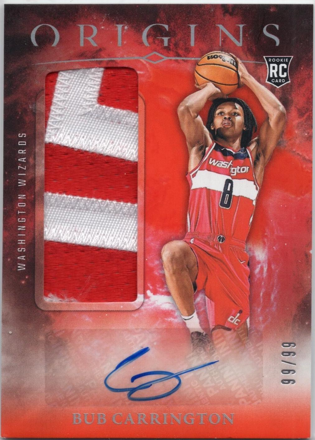 2024-25 Panini Origins - Rookie Jersey Autographs Bub Carrington #RJA ...