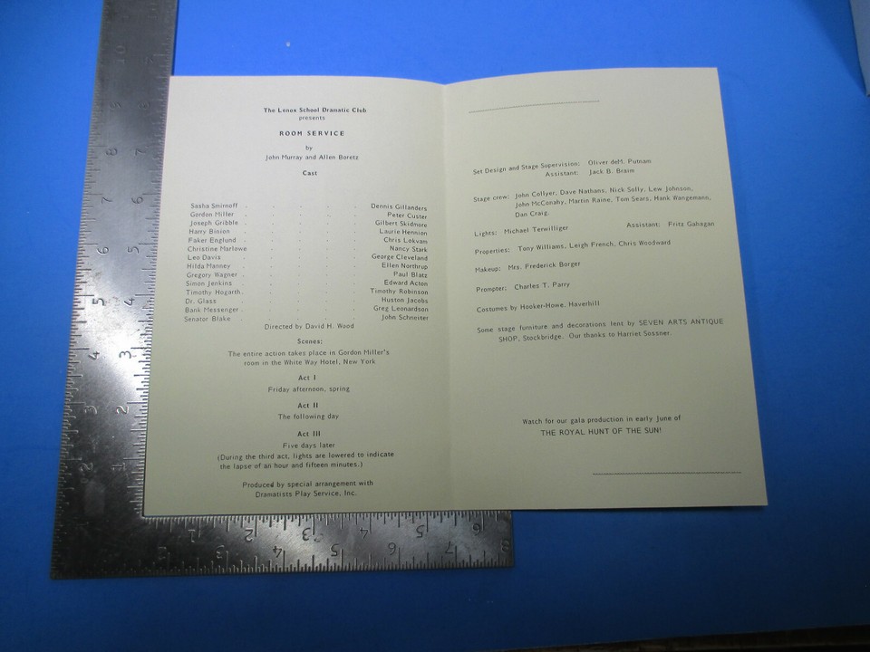 Godspeed Play Gorden Miller Lenox School Drama Club White Way Theater ...
