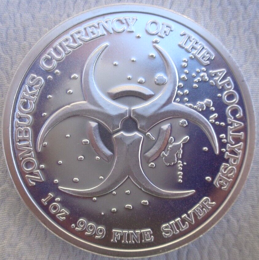 1 oz. 2027 KANGARuin #3 Zombucks World Series rounds .999 fine silver ...