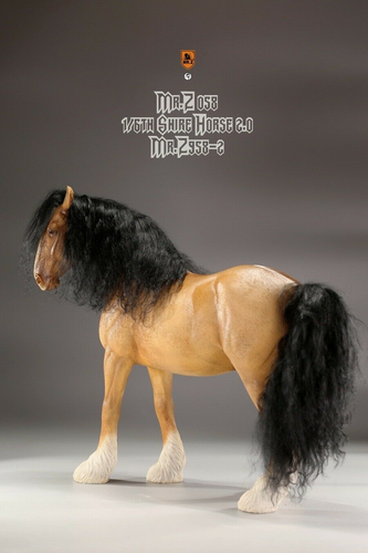 1/6 Mr.Z MRZ058-2 Golden Shire Horse Figure Statue Collect Model Doll ...