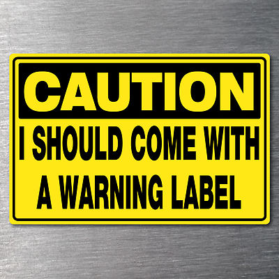 Warning label sticker water & fade proof vinyl laptop ipad car | eBay ...