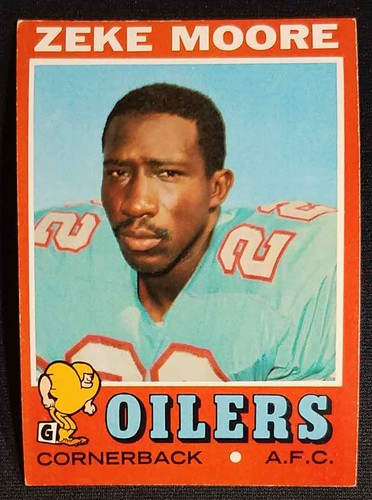 1971 Topps #43 Zeke Moore Rookie RC Houston Oilers EX | eBay