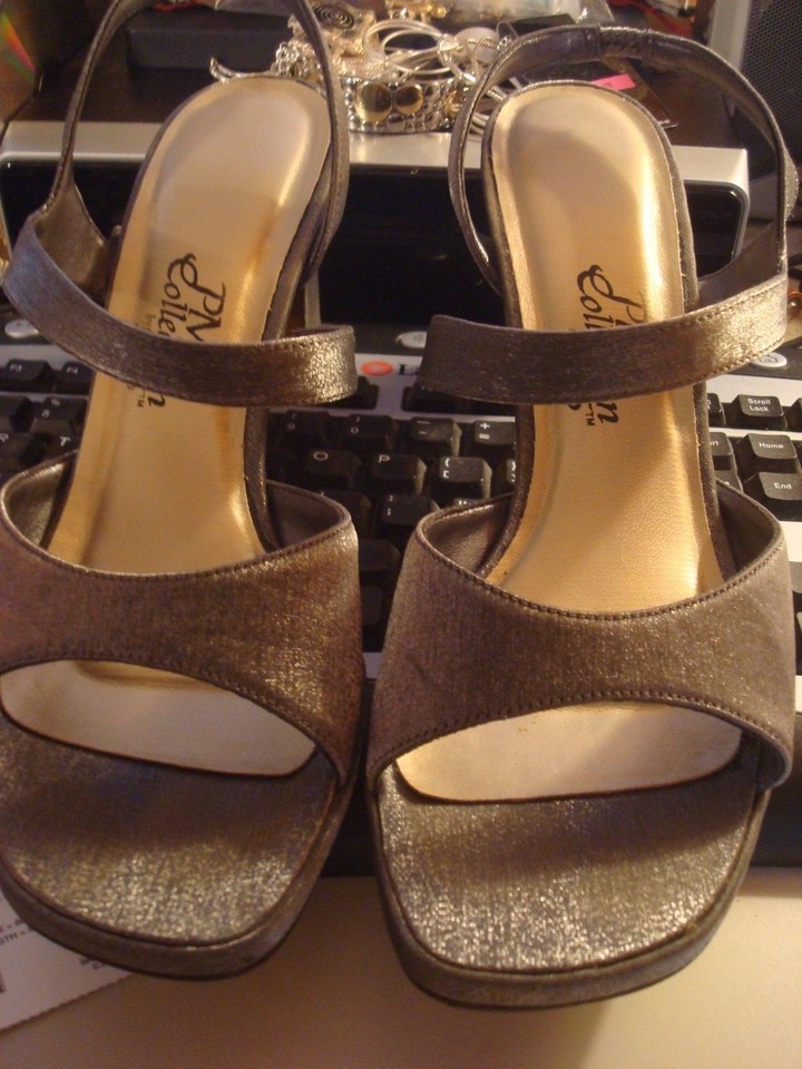 Women's The PM Collection 9-2-5 Size 9 Medium Pewter Formal Dress Shoes ...