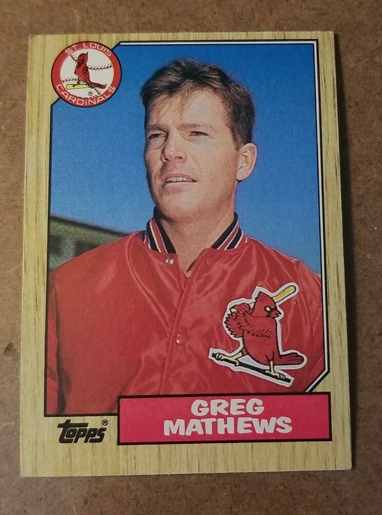 1987 Topps St. Louis Cardinals Baseball Card #567 Greg Mathews | eBay