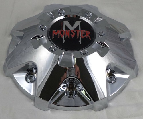 Monster Wheels Chrome Custom Wheel Center Cap Caps # C-224-6 / C-224-5 ...