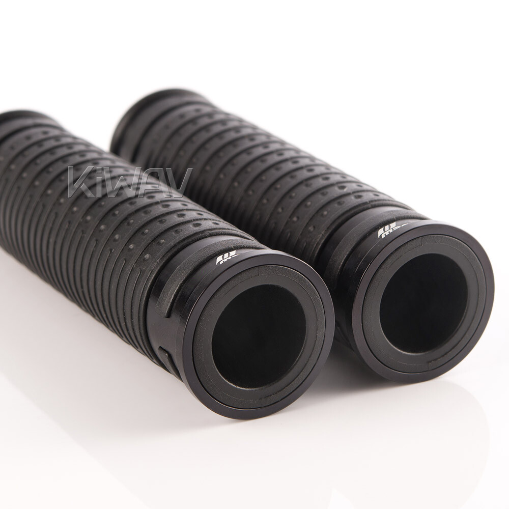 Cyber grips Black TPR + Black Aluminum trim 22mm x2 ATV Scooter | eBay ...