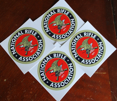 4x NRA National Rifle Association New Vinyl Sticker Decal 3" round FREE ...